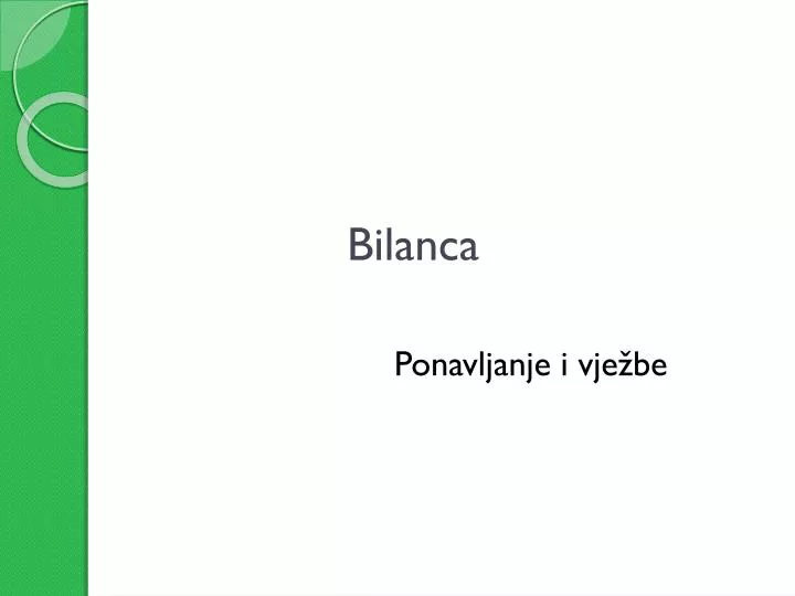 PPT - Bilanca PowerPoint Presentation, free download - ID:5601855