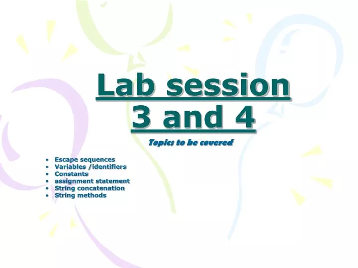 PPT - Lab session 3 and 4 PowerPoint Presentation, free download - ID ...