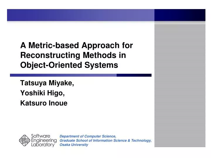 Ppt A Metric Based Approach For Reconstructing Methods In Object 7750