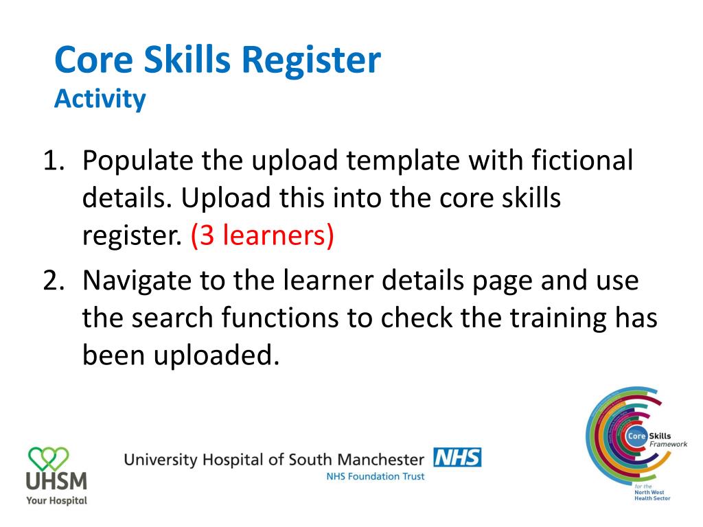 PPT - Core Skills Register Training PowerPoint Presentation, free ...