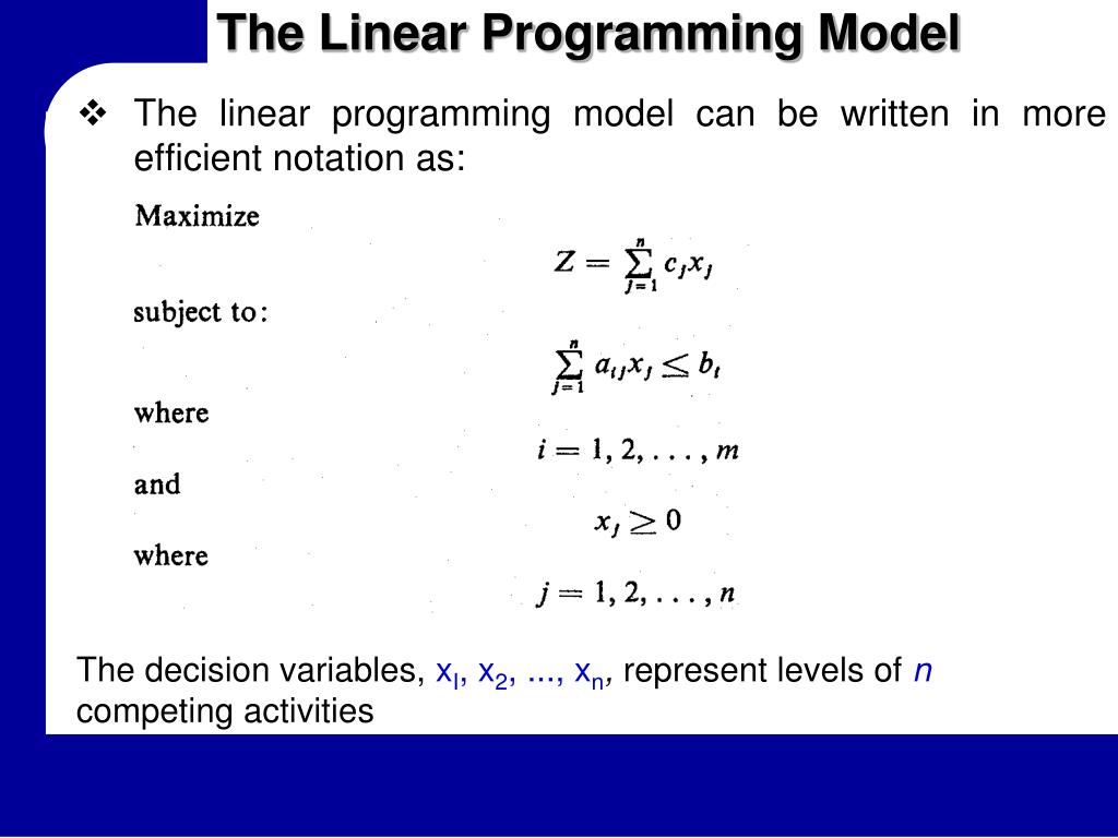 PPT Chapter 2 Linear Programming PowerPoint Presentation Free