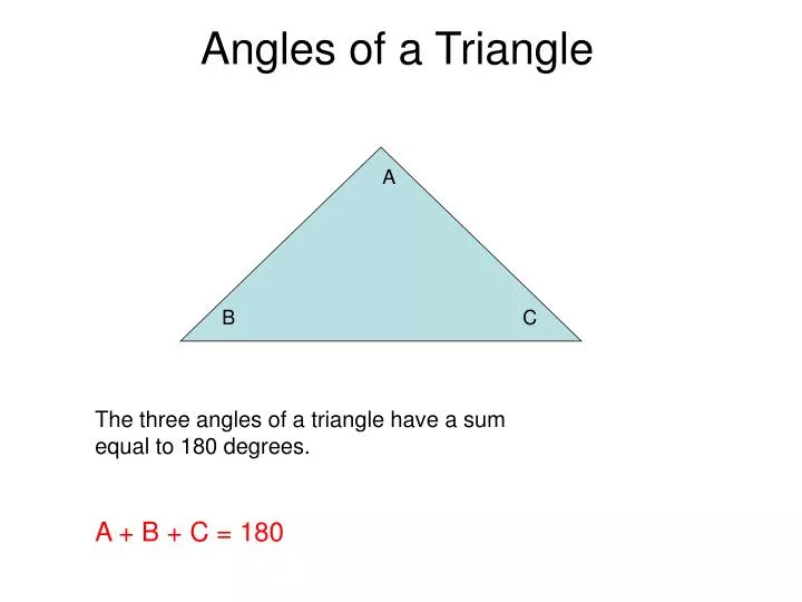 PPT - Angles of a Triangle PowerPoint Presentation, free download - ID ...