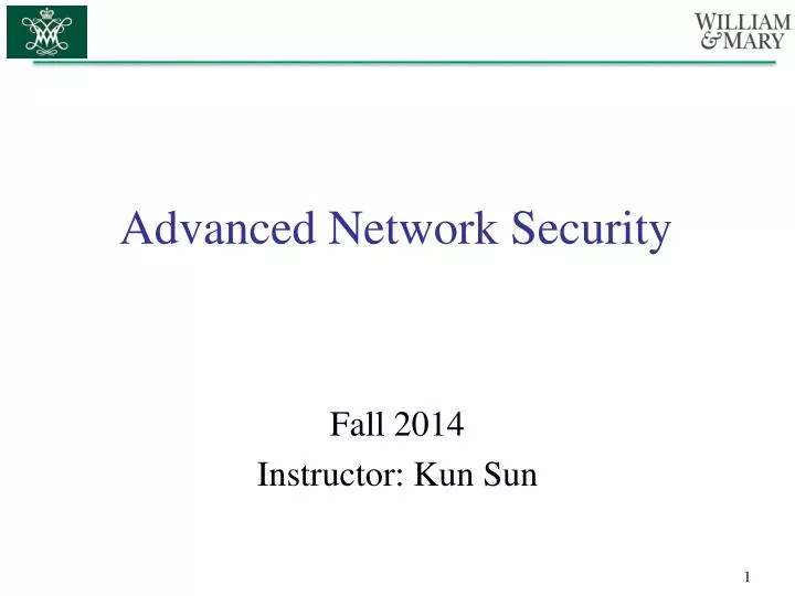 PPT - Advanced Network Security PowerPoint Presentation, free download ...