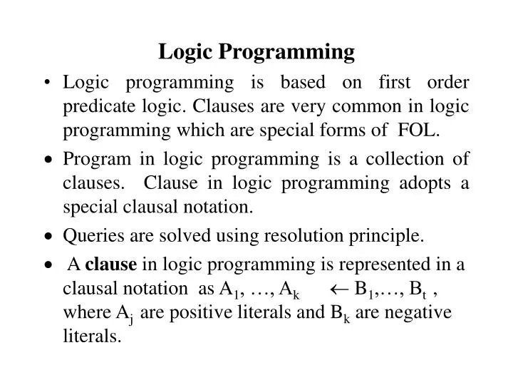 PPT - Logic Programming PowerPoint Presentation, free download - ID:5604716 PPT - Logic Programming PowerPoint Presentation, free download - ID:5604716