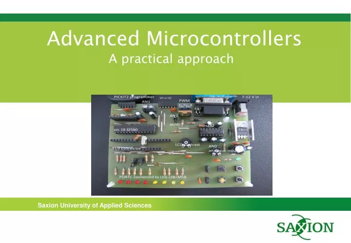 PPT - Advanced Microcontrollers A practical approach PowerPoint Presentation - ID:5604819