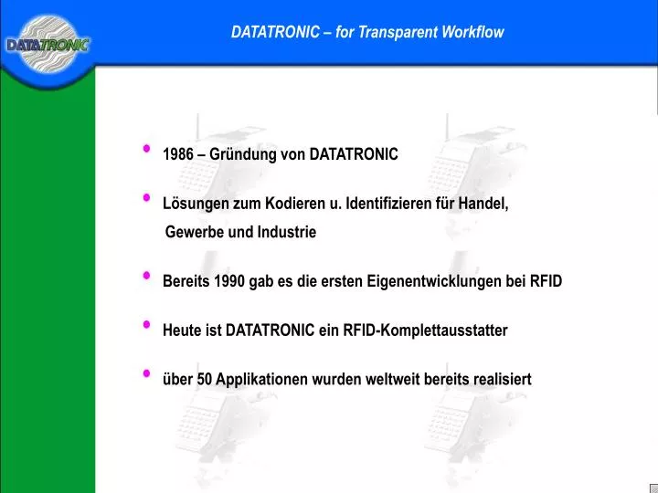 PPT - 1986 – Gründung von DATATRONIC PowerPoint Presentation, free ...