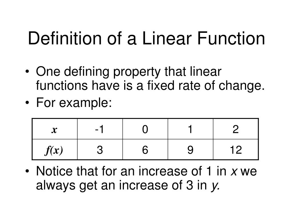 Ppt Linear Functions Powerpoint Presentation Free Download Id 5607495