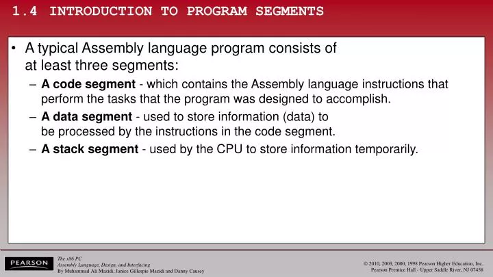 PPT - 1.4 INTRODUCTION TO PROGRAM SEGMENTS PowerPoint Presentation ...