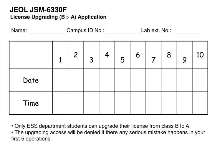 PPT - JEOL JSM-6330F PowerPoint Presentation, free download - ID:5609050