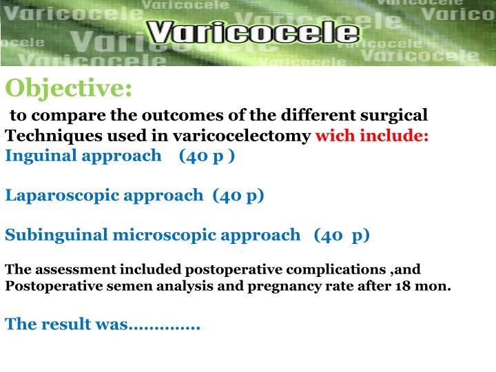PPT - Varicocele PowerPoint Presentation - ID:5611226