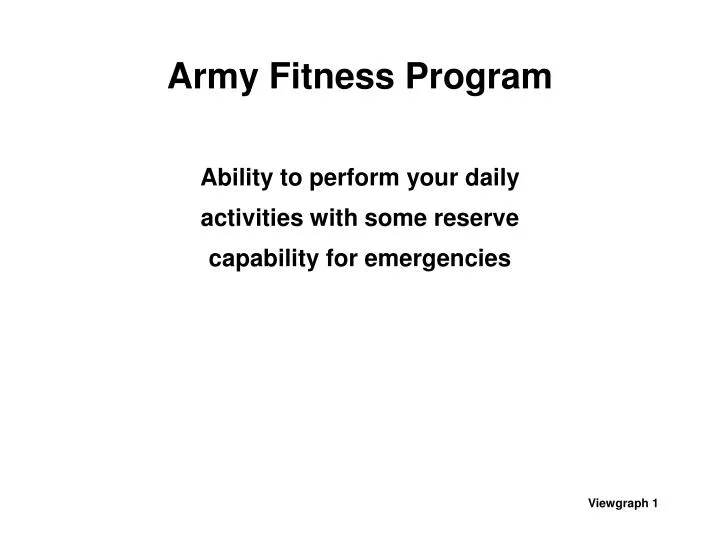 PPT - Army Fitness Program PowerPoint Presentation, free download - ID ...