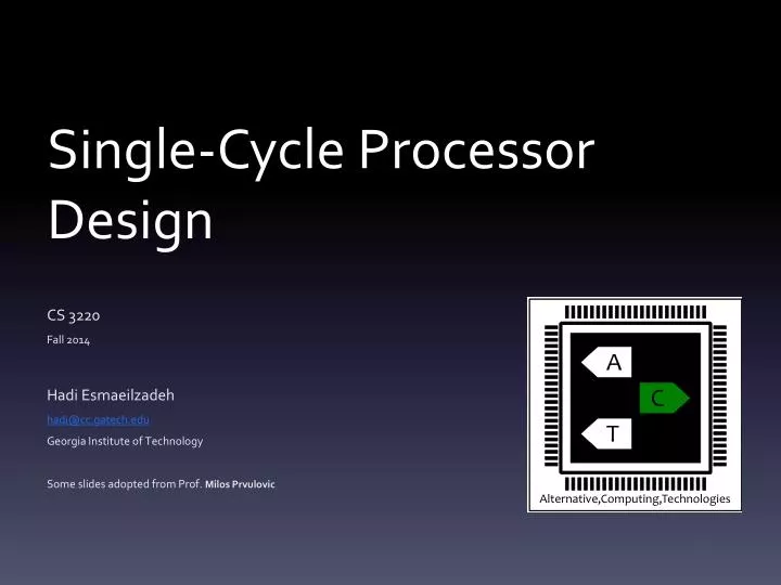 PPT - Single-Cycle Processor Design PowerPoint Presentation, free download - ID:5611703