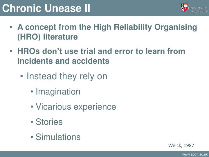 PPT - Chronic Unease: Not forgetting to be afraid Dr L. Fruhen ...