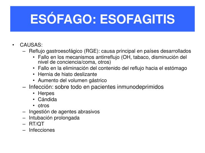 PPT - ESÓFAGO INFLAMACIÓN Y TUMORES PowerPoint Presentation - ID:5613581