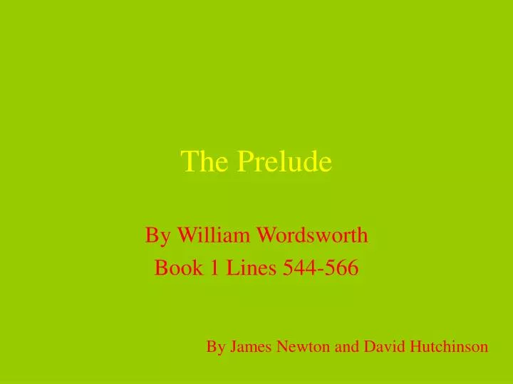 PPT - The Prelude PowerPoint Presentation, free download - ID:5615718