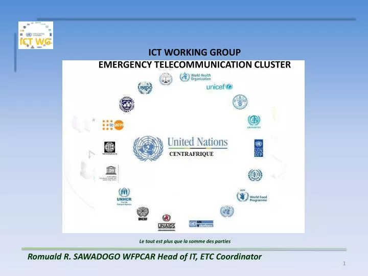 PPT - ICT WORKING GROUP EMERGENCY TELECOMMUNICATION CLUSTER PowerPoint ...