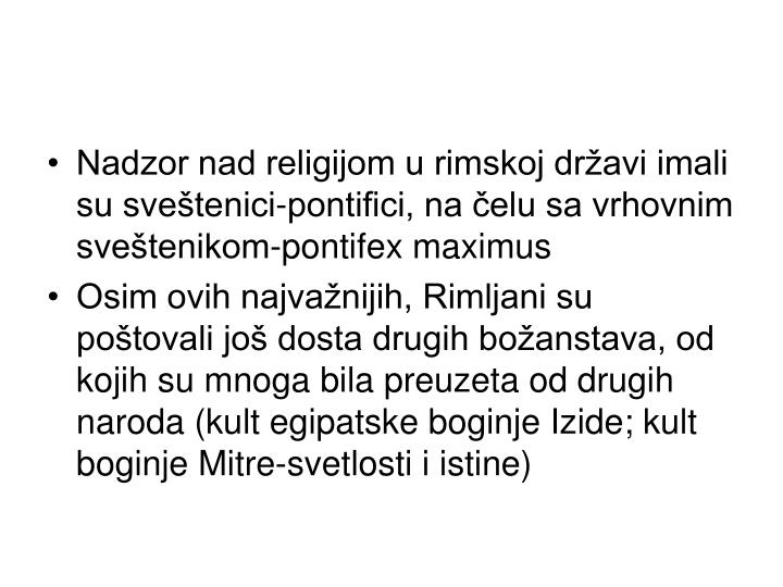 PPT - Rimska religija i kultura PowerPoint Presentation - ID:5617477