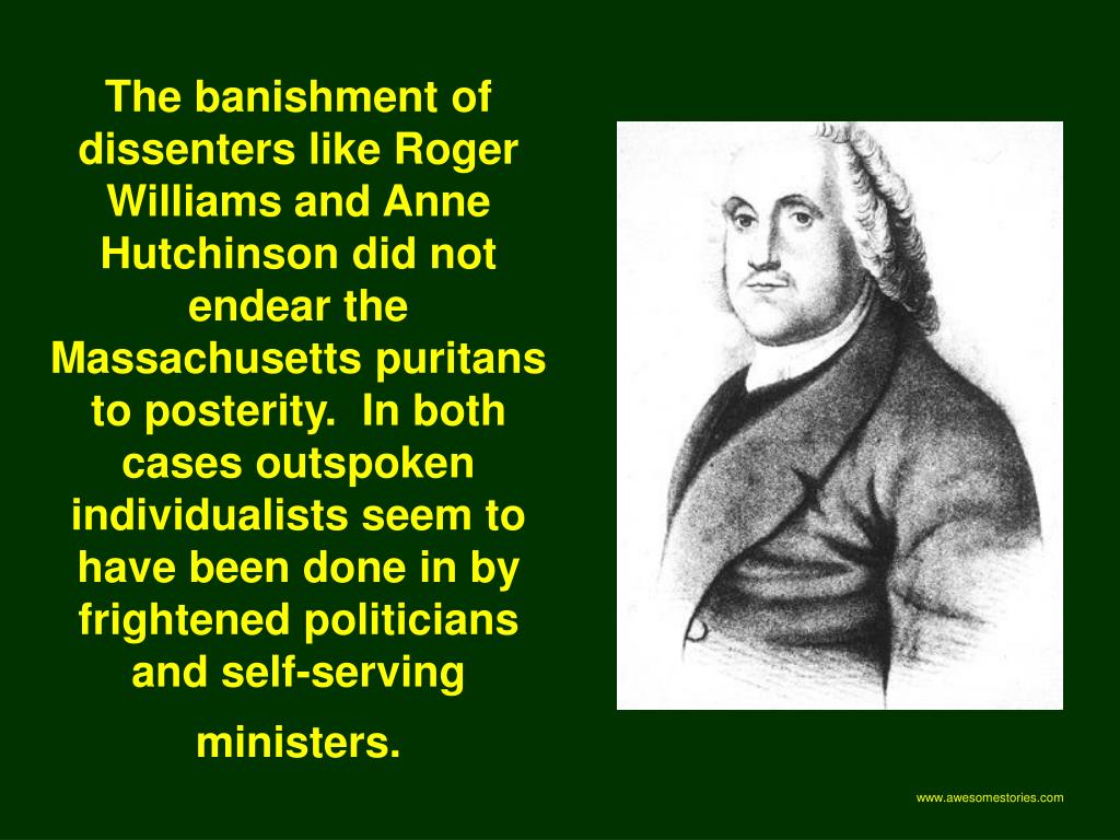 PPT - Roger Williams & Anne Hutchinson “Rocking the Boat” PowerPoint ...