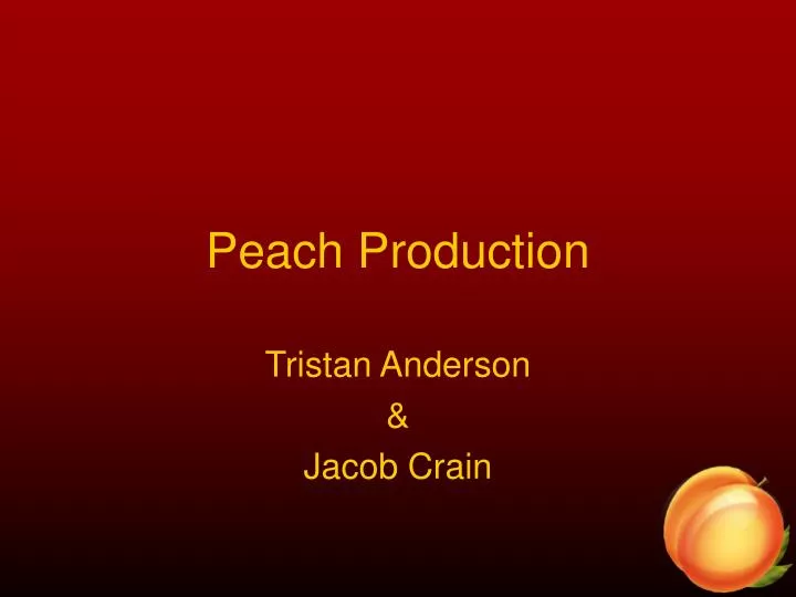 PPT - Peach Production PowerPoint Presentation, free download - ID:5618005