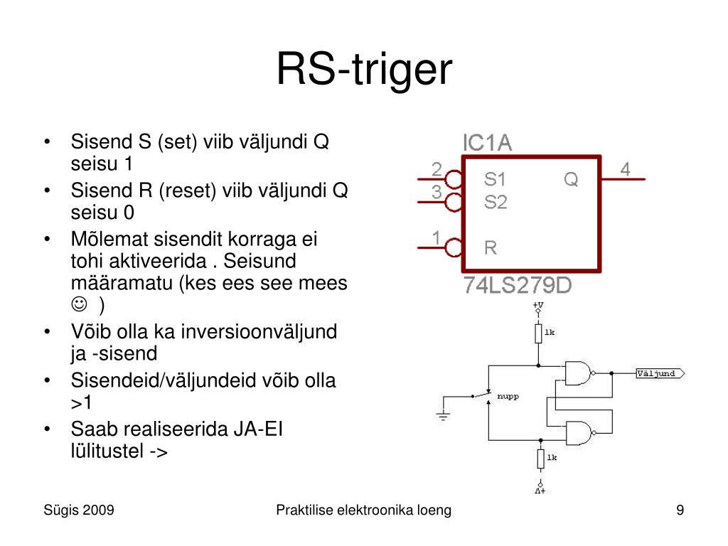 PPT - Praktiline elektroonika II Digitaalskeemid PowerPoint ...