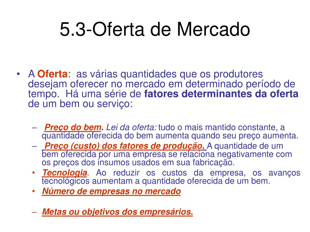 PPT - A Demanda, Oferta e Equilíbrio de Mercado PowerPoint Presentation ...