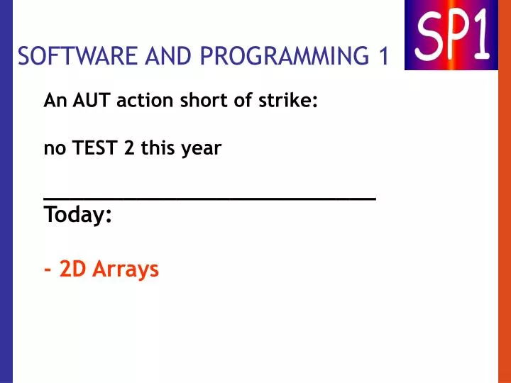 PPT - SOFTWARE AND PROGRAMMING 1 PowerPoint Presentation, free download ...