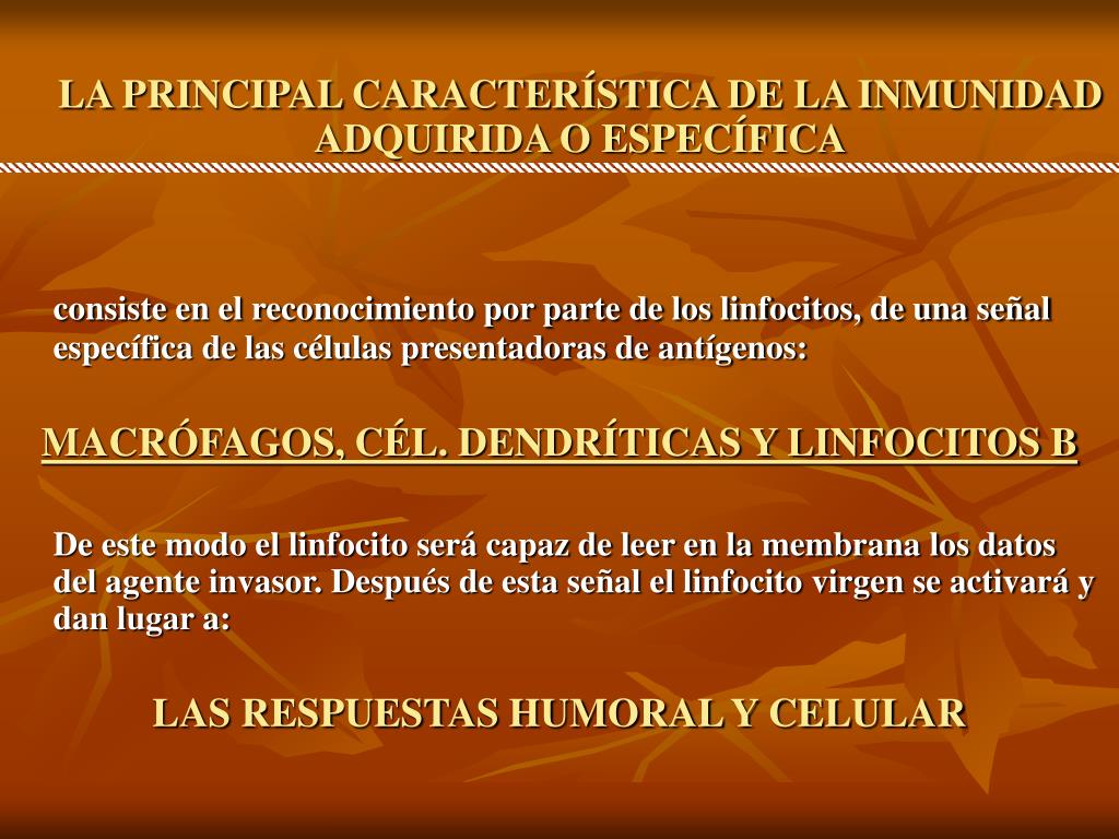 PPT - INMUNIDAD ADQUIRIDA, ADAPTATIVA O ESPECÍFICA PowerPoint ...
