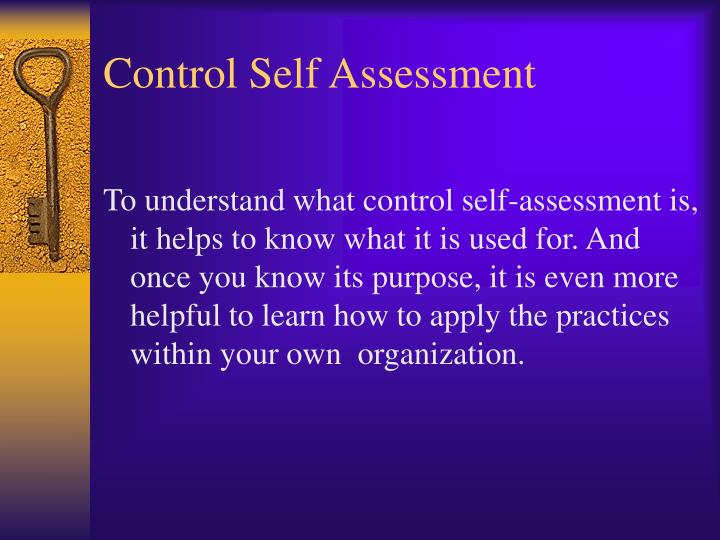 PPT - Control Self Assessment PowerPoint Presentation - ID:5621892