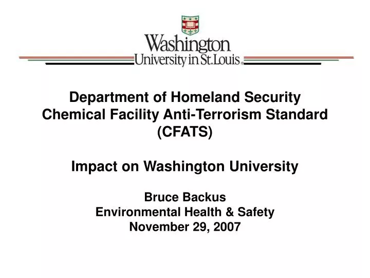 PPT - Department of Homeland Security (DHS) Chemical Facility Anti ...