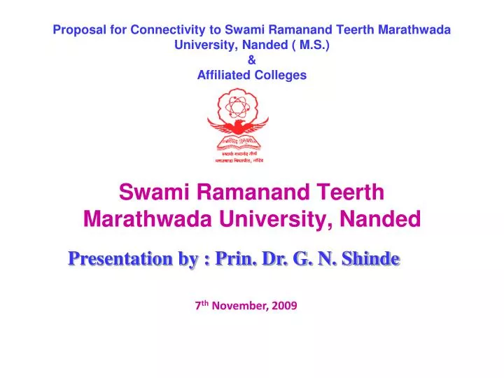 PPT - Swami Ramanand Teerth Marathwada University, Nanded PowerPoint ... PPT - Swami Ramanand Teerth Marathwada University, Nanded PowerPoint ...