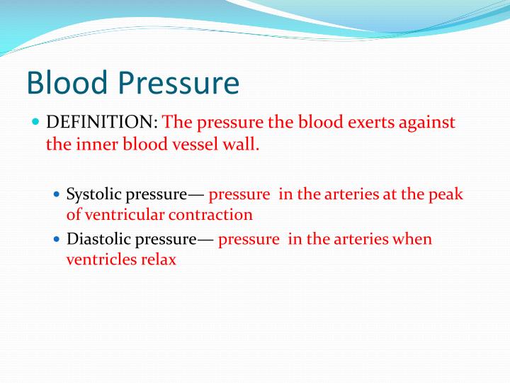 PPT - Exercise 22: Human Cardiovascular Physiology- Blood Pressure and ...