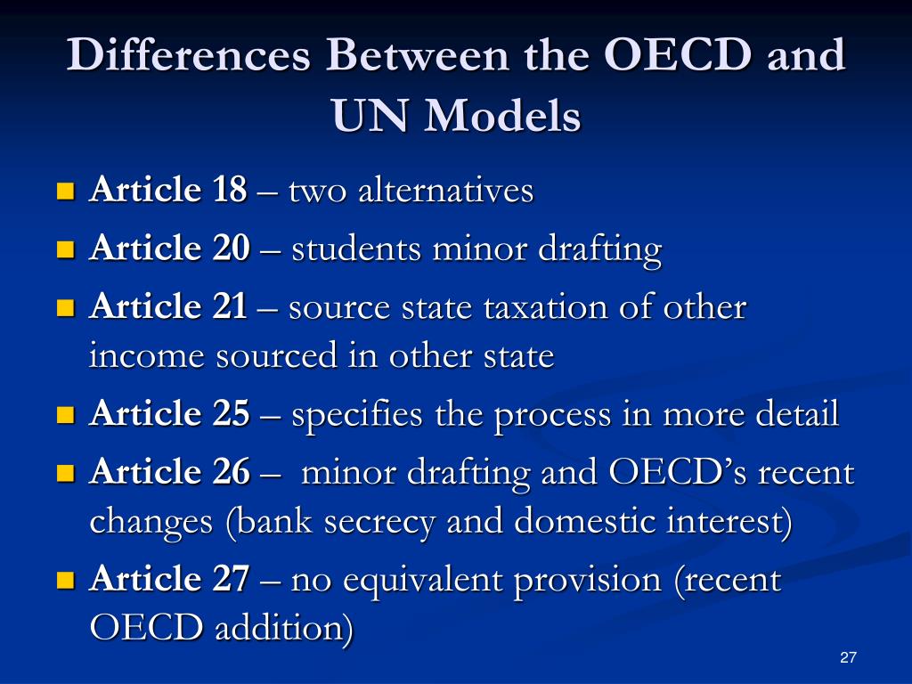 PPT - STRUCTURE AND OPERATION OF (INTERNATIONAL) TAX TREATIES ...