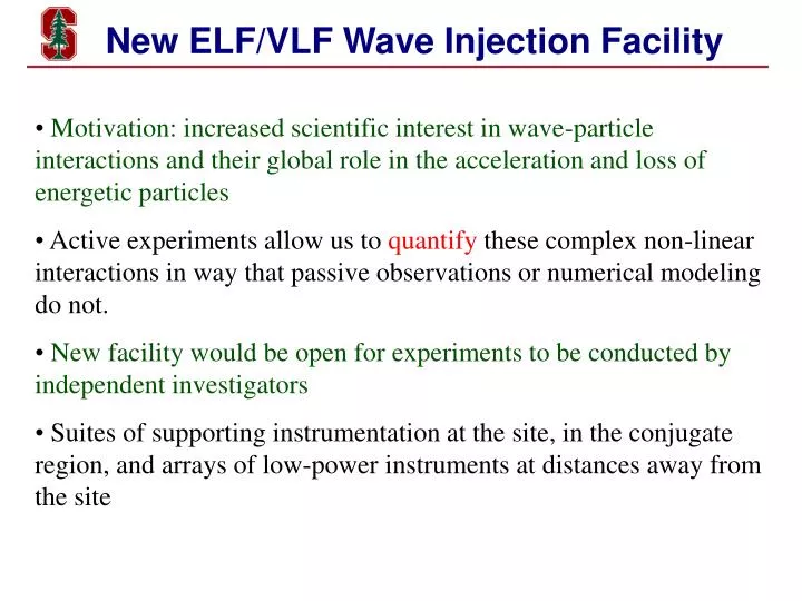 PPT - New ELF/VLF Wave Injection Facility PowerPoint Presentation, free ...