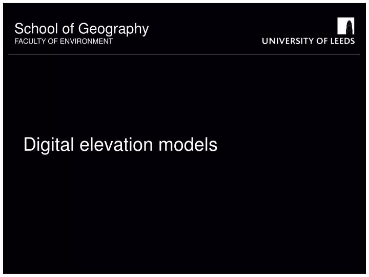 PPT - Digital elevation models PowerPoint Presentation, free download ...
