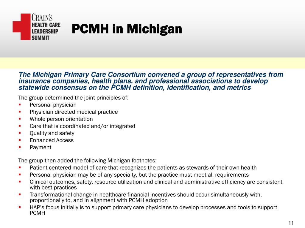 PPT - PCMH & Reimbursement Michigan State Medical Society PowerPoint ...