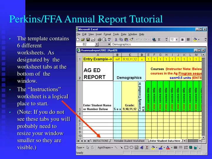PPT - Perkins/FFA Annual Report Tutorial PowerPoint Presentation, free ...