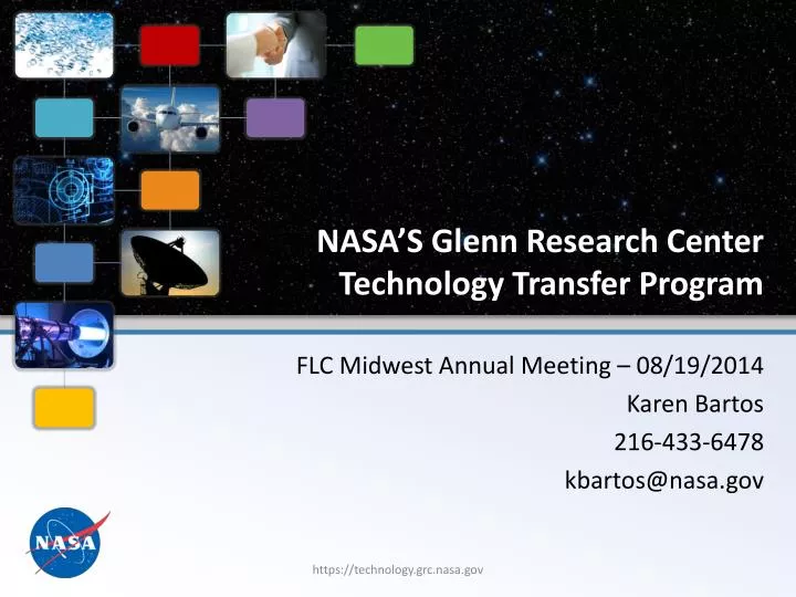 PPT - NASA’S Glenn Research Center Technology Transfer Program ...