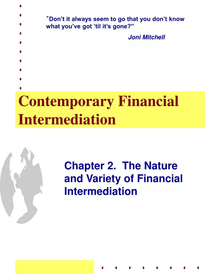 PPT - Contemporary Financial Intermediation PowerPoint Presentation ...