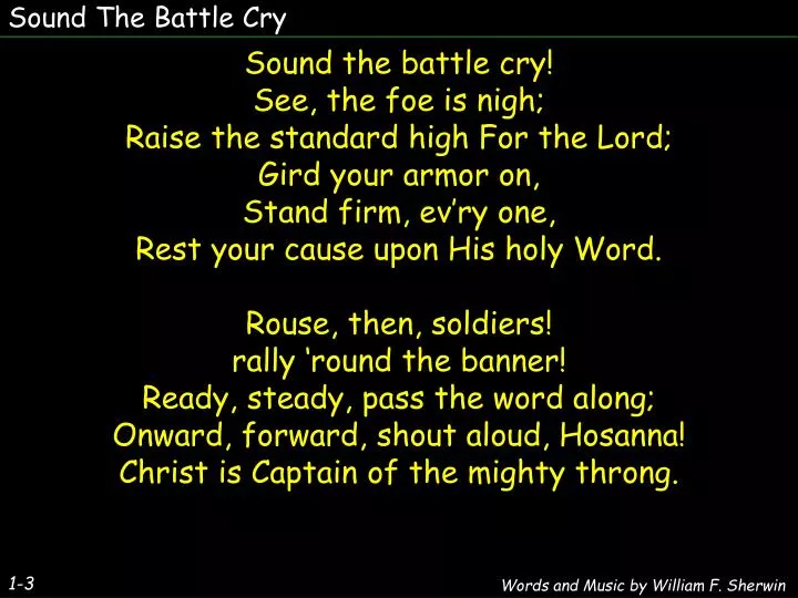 PPT - Sound The Battle Cry PowerPoint Presentation, free download - ID ...