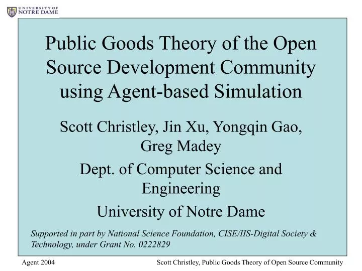 PPT - Public Goods Theory of the Open Source Development Community ...