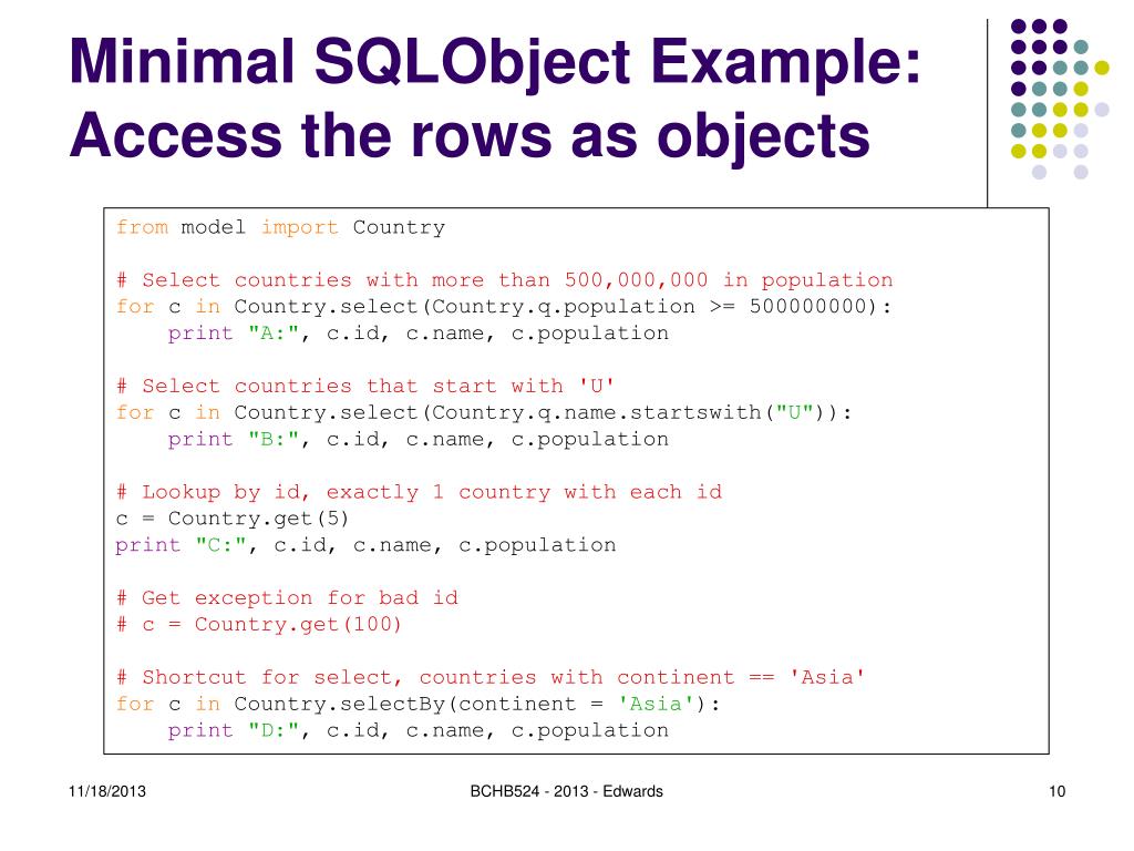 Ppt Relational Databases Object Relational Mappers Sqlobject Powerpoint Presentation Id