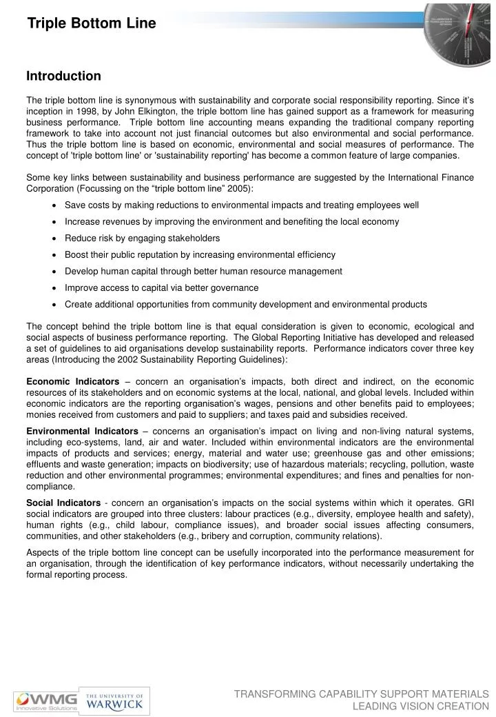 PPT - Triple Bottom Line PowerPoint Presentation, free download - ID ...