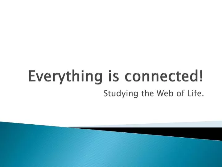 PPT - Everything is connected! PowerPoint Presentation, free download ...