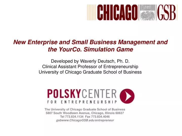 PPT - The University of Chicago Graduate School of Business PowerPoint ...