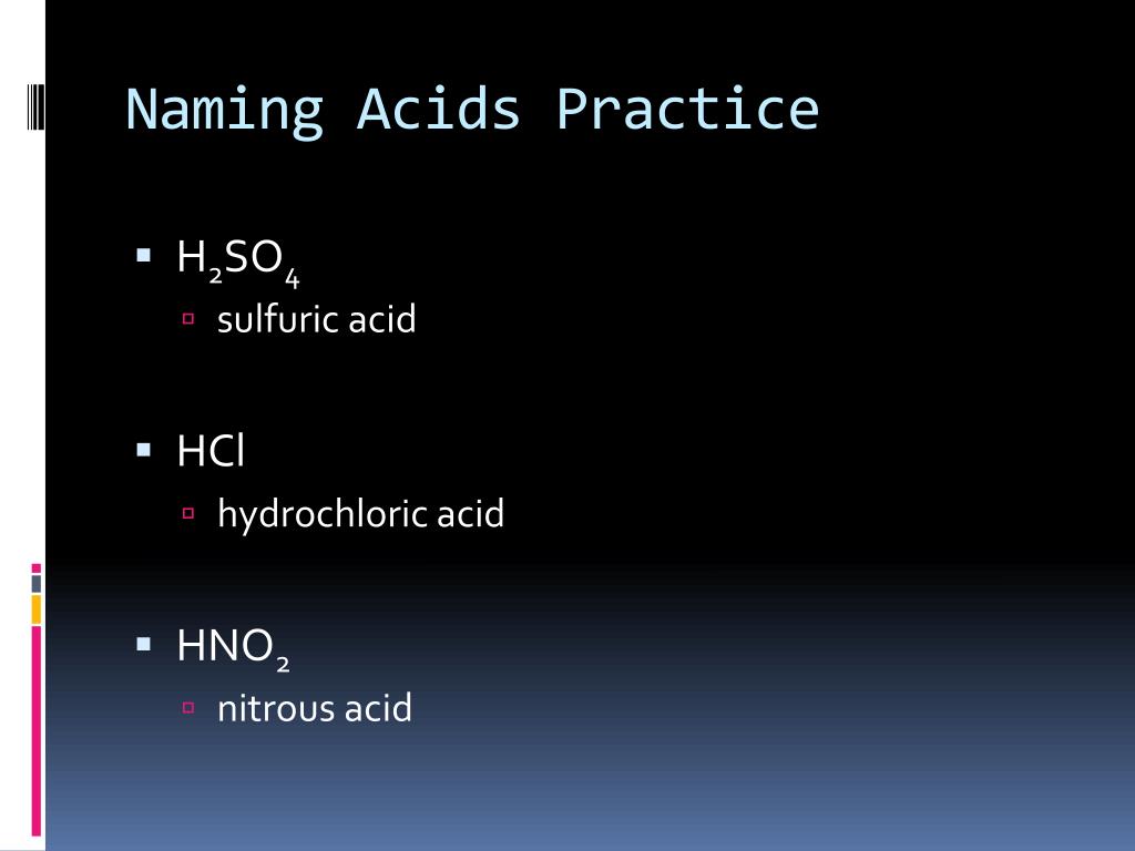 PPT Naming Acids Notes PowerPoint Presentation Free Download ID