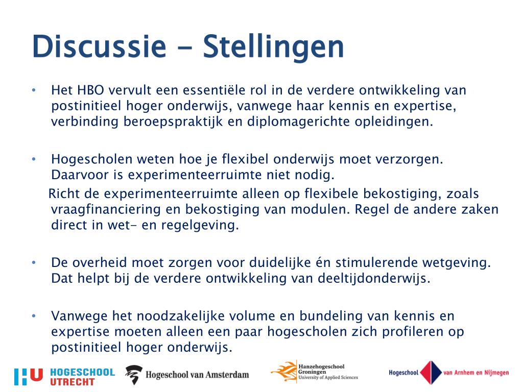 PPT - De flexibele deeltijdopleiding: hogeschool én overheid aan zet ...
