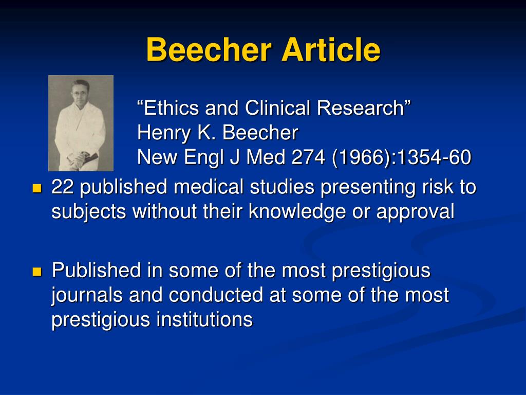 PPT - Historical backgrounds of WHY U.S. regulations cover biomedical ...