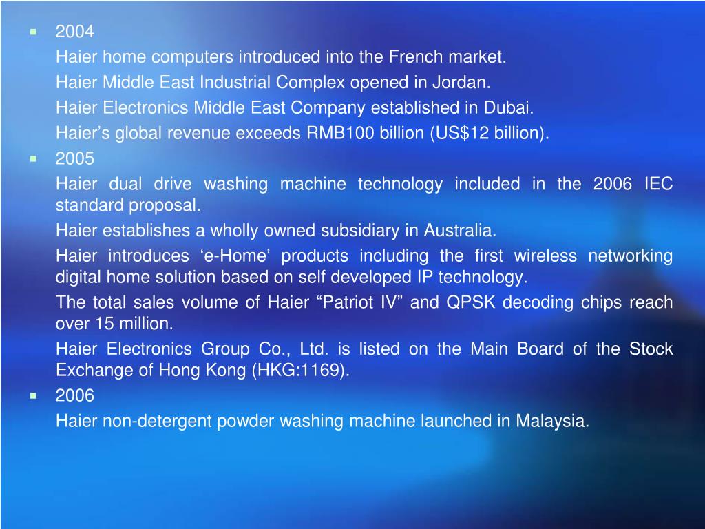 PPT - Corporate Strategy of Haier Group PowerPoint Presentation, free ...