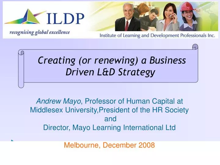 PPT - Andrew Mayo , Professor of Human Capital at Middlesex University ...