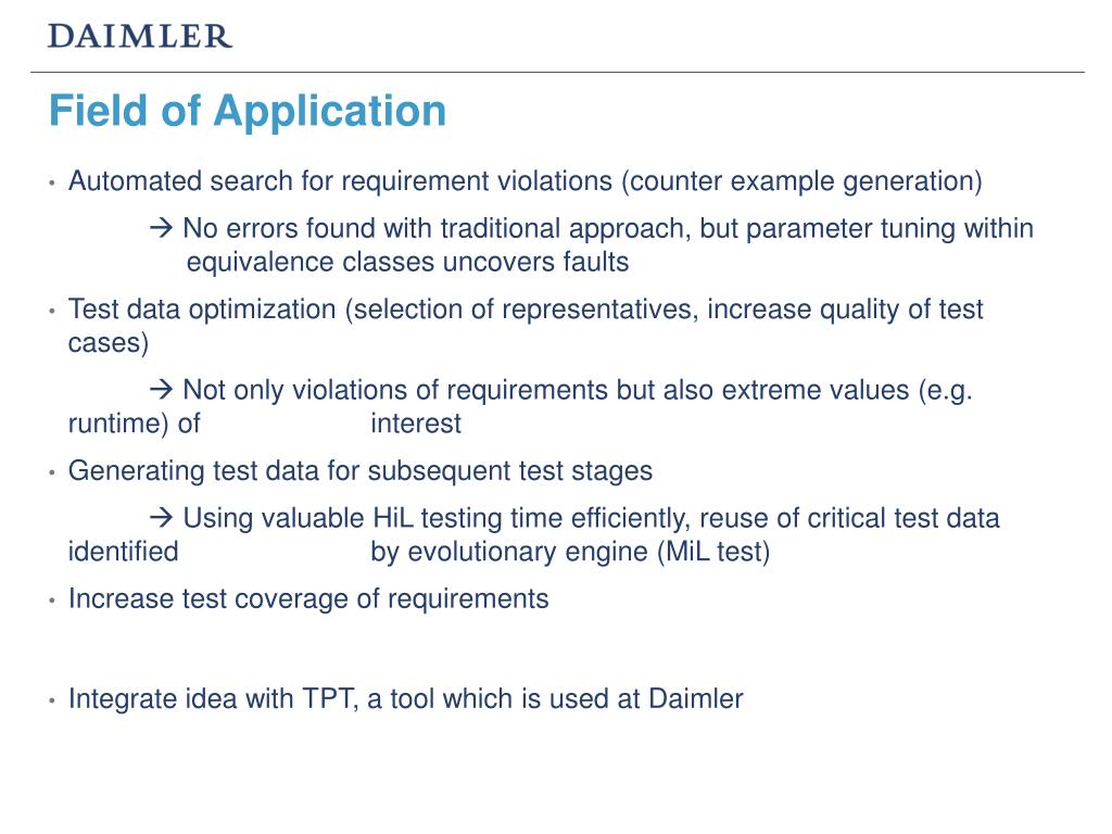 Ppt Using Evolutionary Algorithms To Guide Search For Test Data Within Equivalence Classes